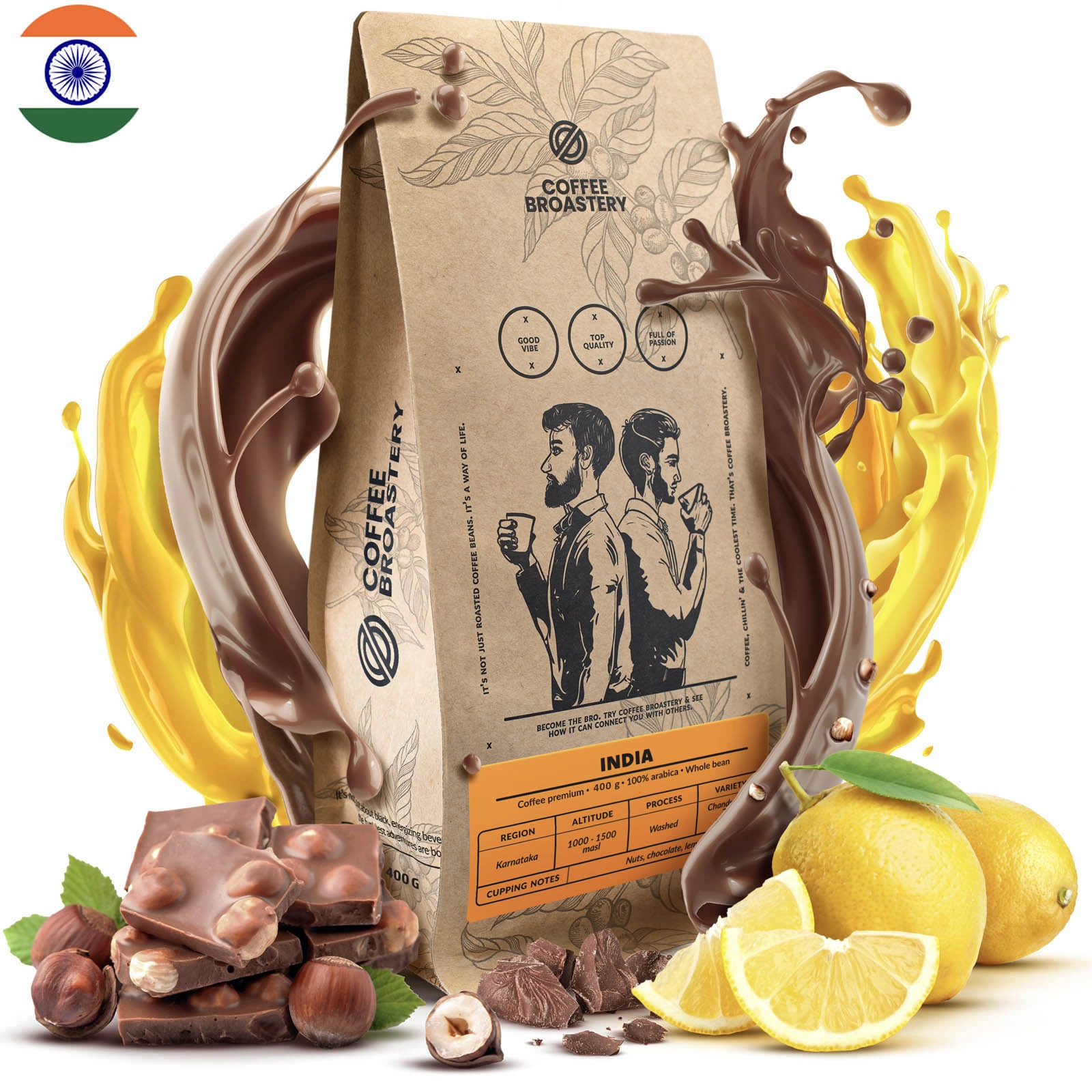 Coffee Broastery - Kawa ziarnista India Karnataka Premium 400 g - yerba ...